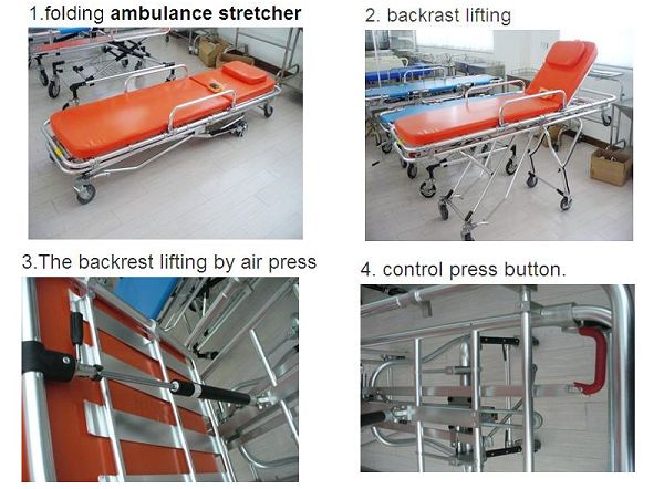 Waterproof Foldable Automatic Loading Stretcher Aluminum Alloy ...